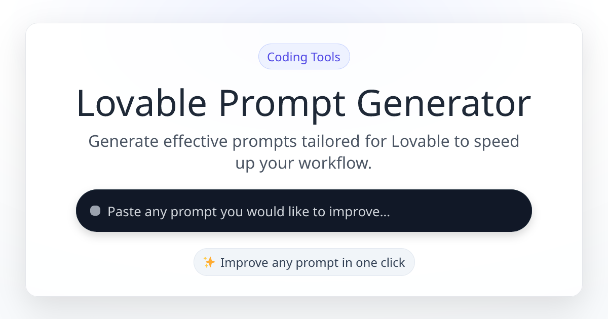Free Lovable Prompt Generator | Prompt Sloth